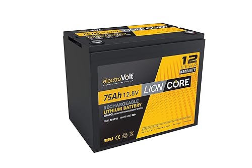 LiONCore 12V electroVOLT Rechargeable Lithium-Ion Battery - LiFePO4 Technology - Robust Deep ...