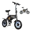 Goplus Electric Bike for Adults, 14” Folding Electric Bicycle w/ 350W ...