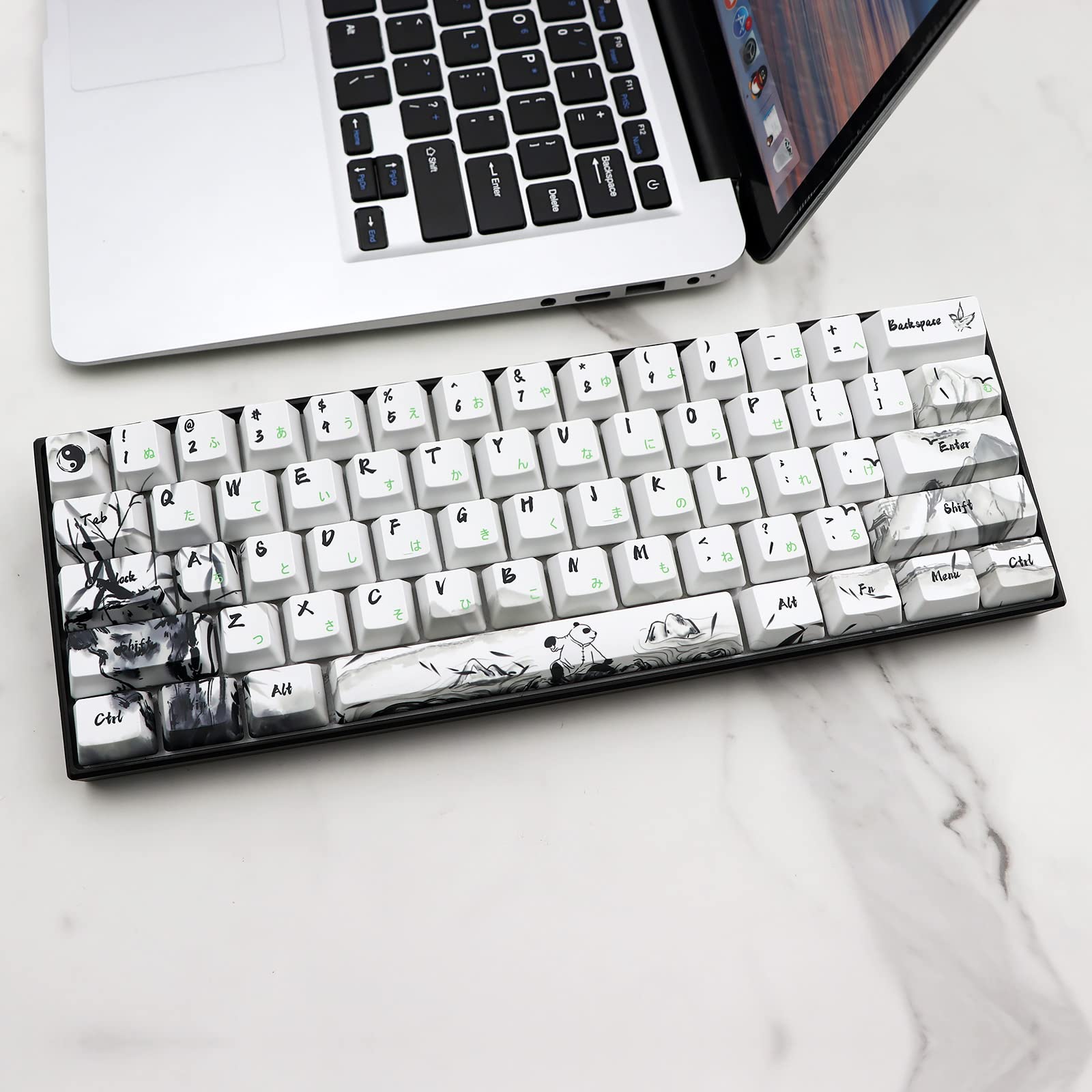 Mua JSJT Custom Keycap-Keycaps 60 Percent Ink Panda Keycap PBT Japanese ...