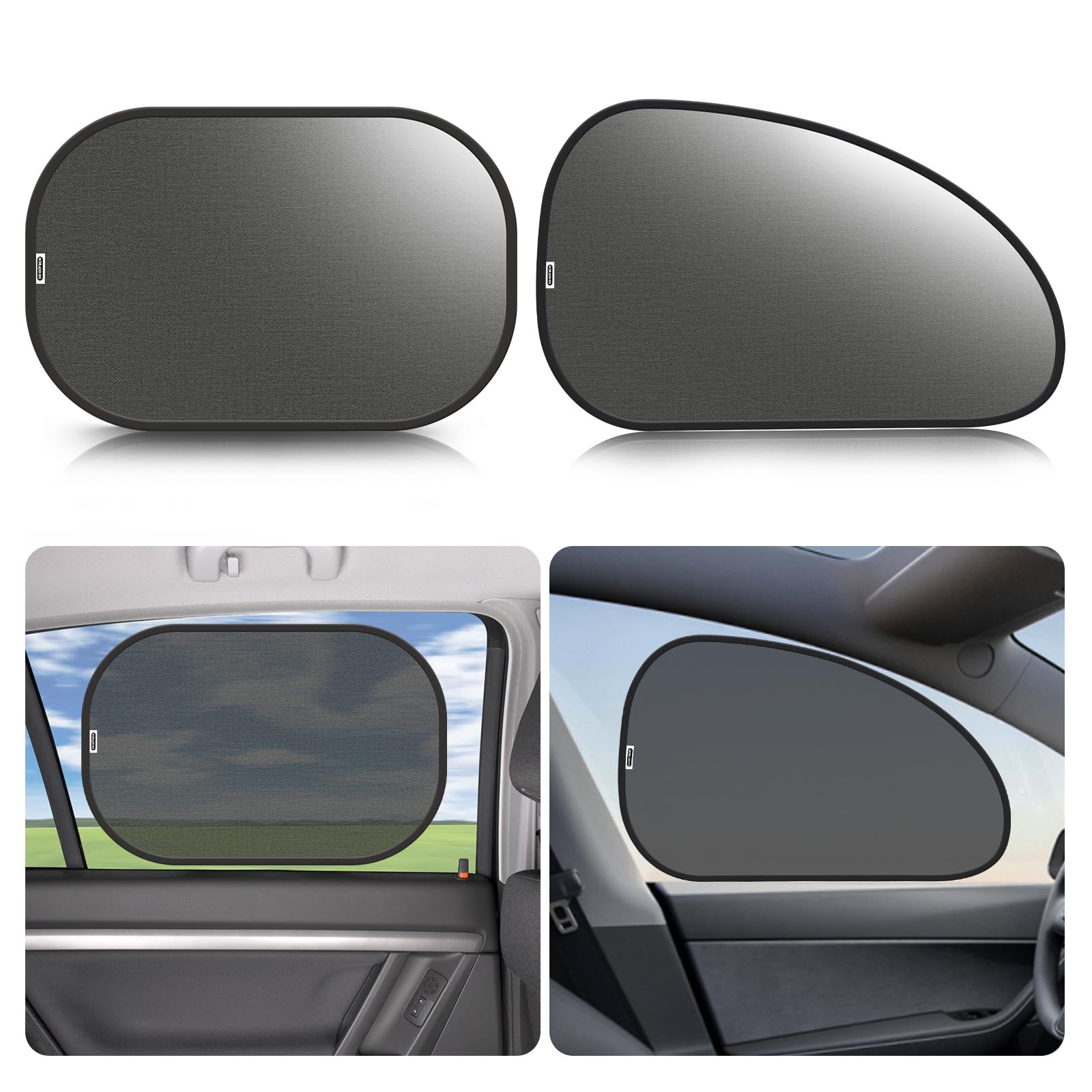 COOCTECH Cling Car Window Shades 4 Pack?Car Window Shade for baby with ...