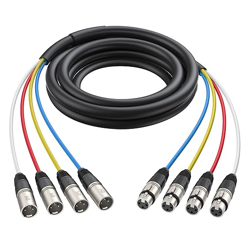 Cable Matters 4-Channel XLR Male to Female Snake Cable/XLR Snake Cable ...