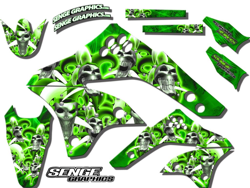 Amazon.com: Senge Graphics kit compatible with Kawasaki 2002-2009 KLX ...