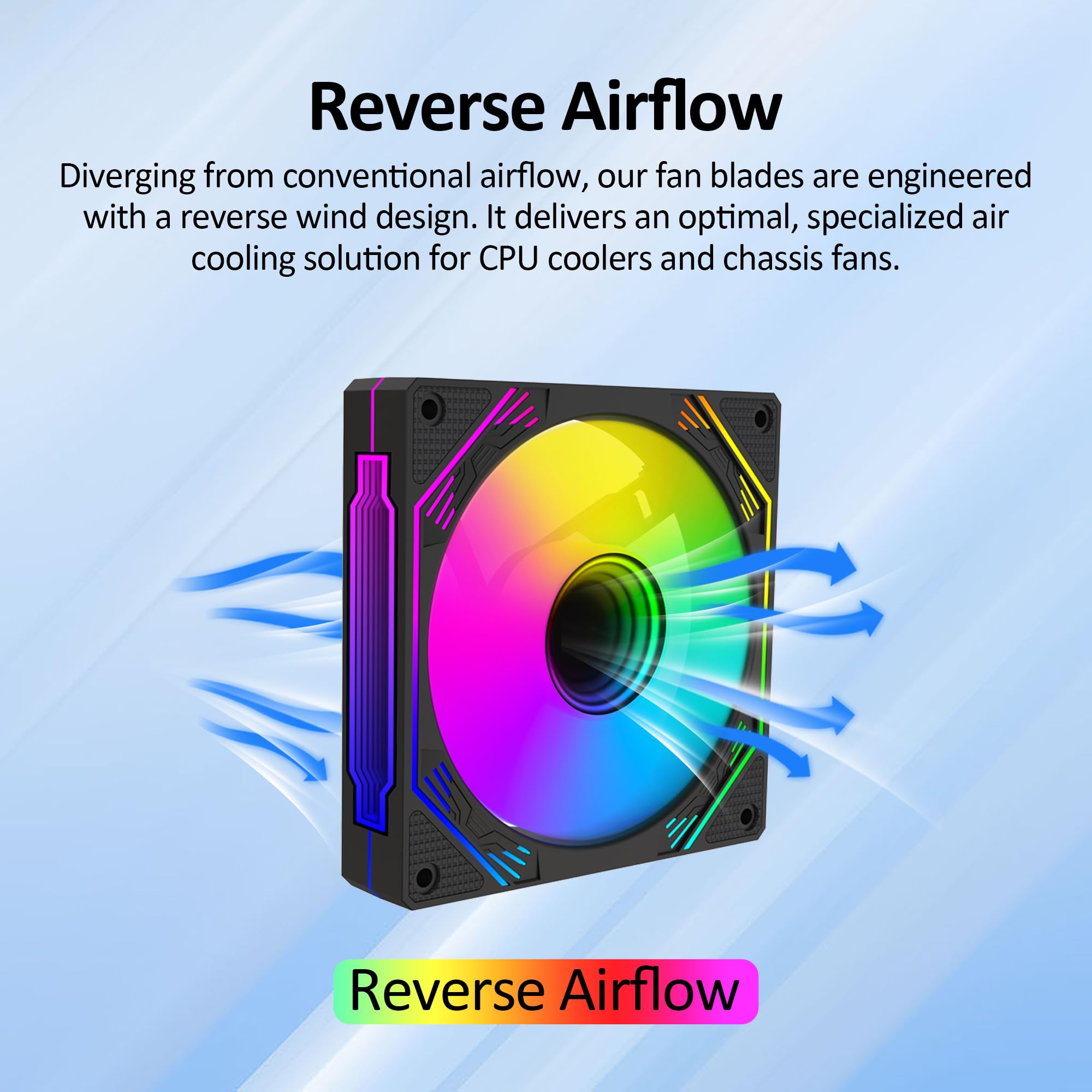Mua PANO-MOUNTS 120mm ARGB Fan Infinity Mirror Reverse Airflow 5V 3Pin ...