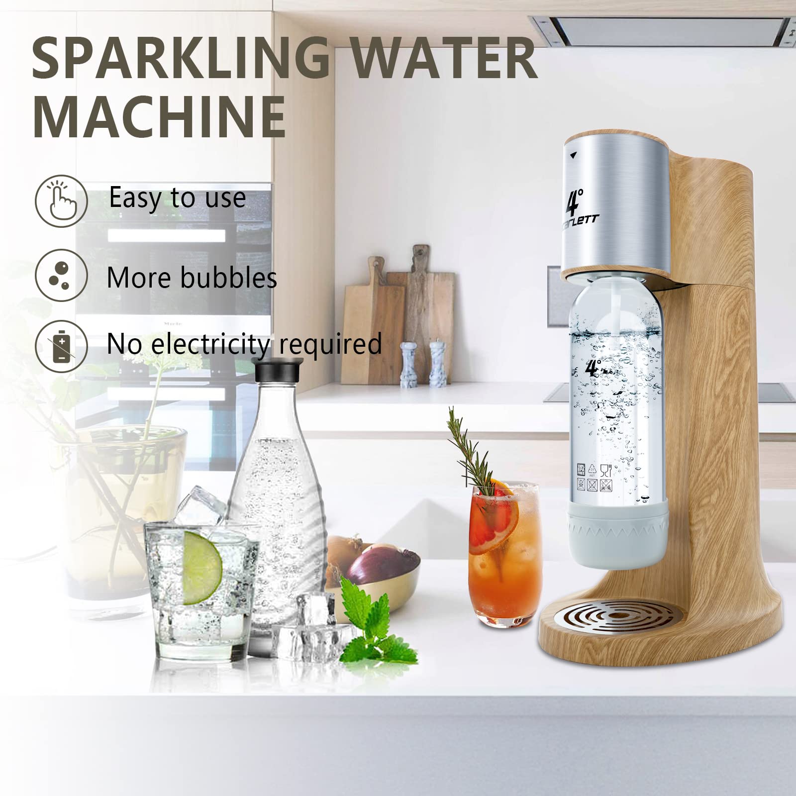 Mua 4° Sparkling Water Maker, Carbonated Water Machine and Soda Maker ...