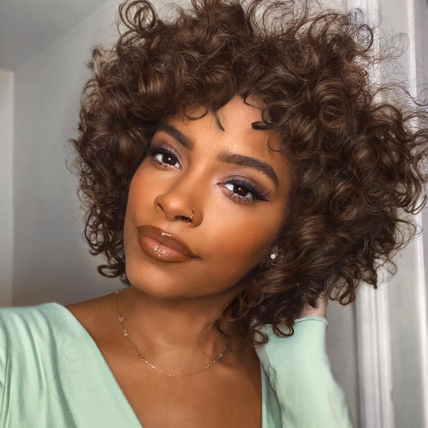 Quick Wig Human Hair Wigs Short Curly Bob Wig for Black Women None Lace ...