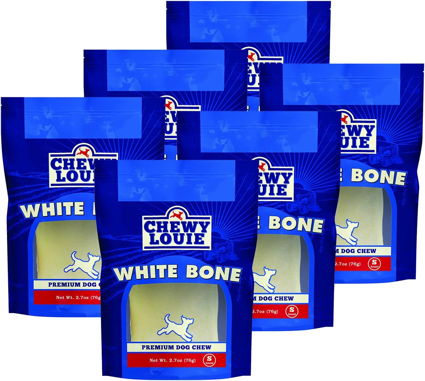 Amazon.com : CHEWY LOUIE Small White Bone 6pk - One Ingredient, Flavor ...