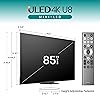 Hisense 85-Inch Class U8 Series Mini-LED ULED 4K UHD Google Smart TV ...