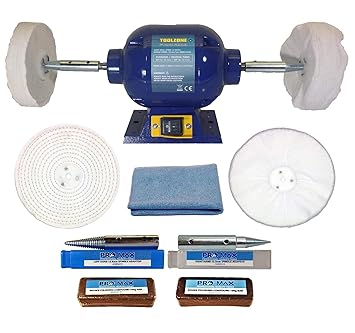Jewellery Polishing Machine 6" 370W Bench Grinder and 6" Jewellery ...