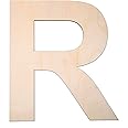 Amazon.com: 12 Inch Wooden Letter R, 1/4 Inch Thick Large Unfinished ...