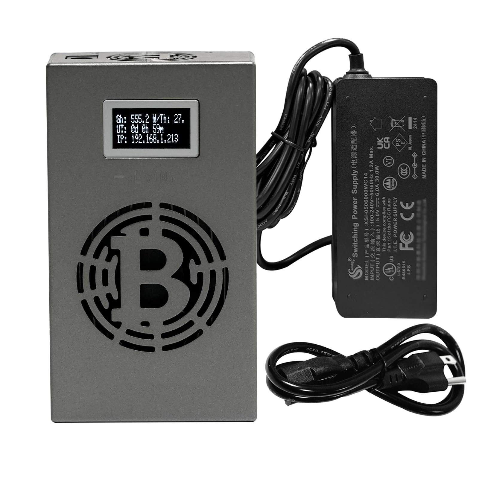 Bitcoins Miner LV06 Solo Miner 2.4G WiFi 13W SHA-256 500GH/S BM1366 ...