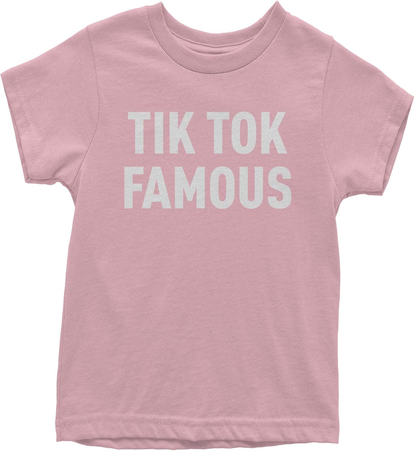 Buy Expression Tees Youth TIK Tok Famous T-Shirt Small Light Pink at ...