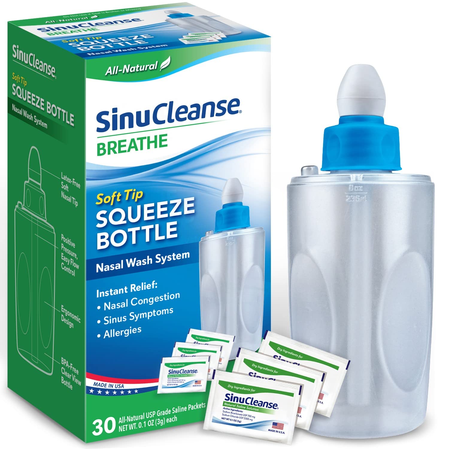 Mua SinuCleanse Soft Tip Squeeze Bottle Nasal Wash System, Relieves ...