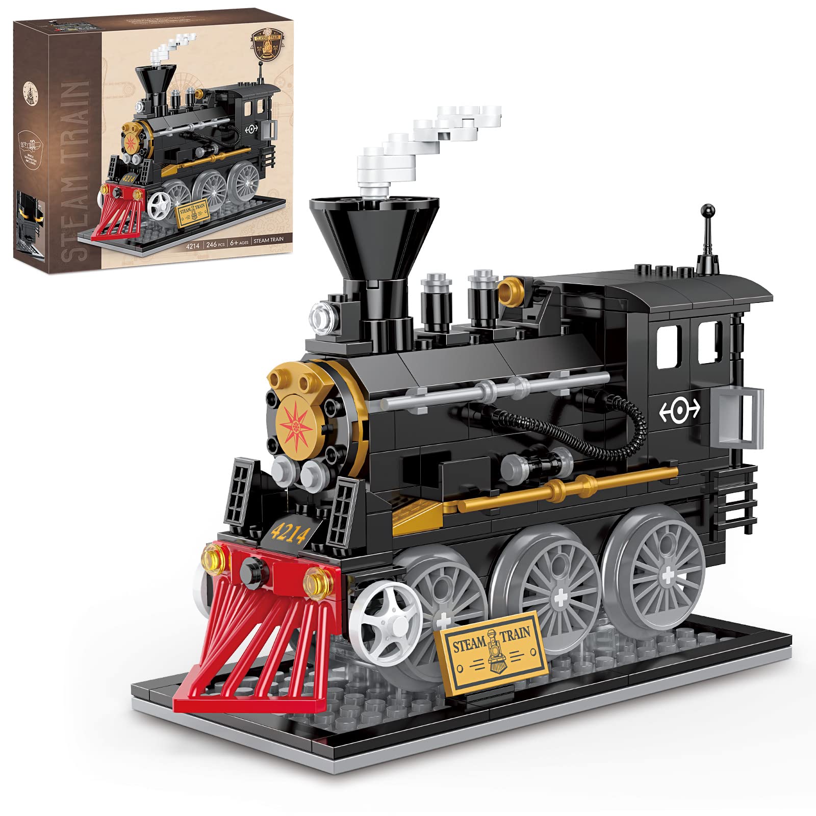 Mua BRICK STORY Train Building Toys, Classic Steam Train, Creator ...