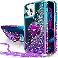 Amazon.com: Silverback for iPhone 14 Pro Max Case, Moving Liquid Holographic Sparkle Glitter ...