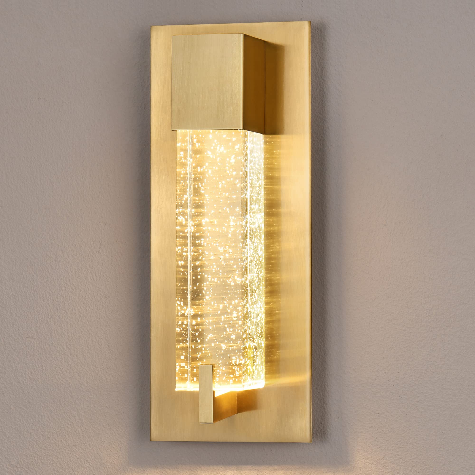 WOSHITU LED Wall Sconce Light: 11 Inch Gold Modern Sconces Wall ...