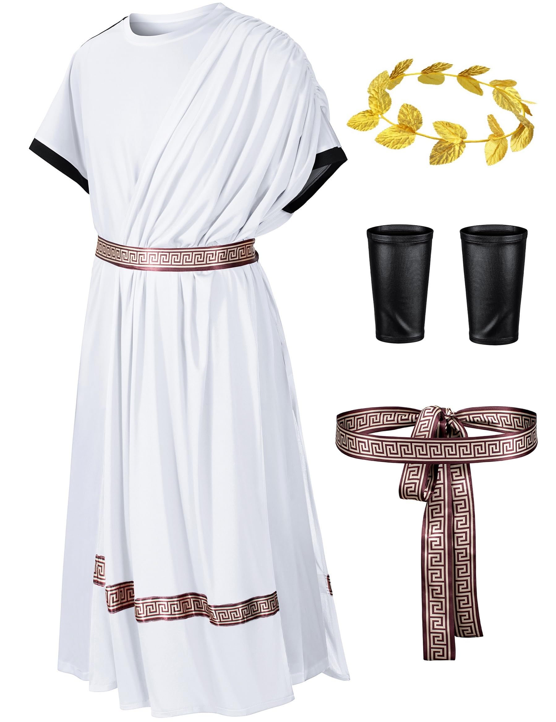 Missanabie Men's Toga Costume Greek God Costume Roman Costume Cosplay ...