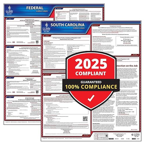 2025 South Carolina and Federal Labor Law Poster Set (English, SC State ...