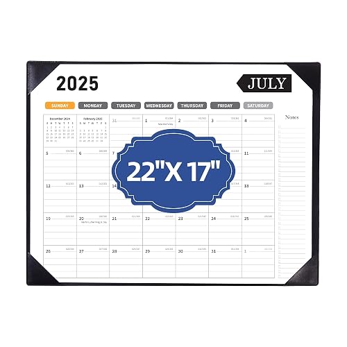 Large Desk Calendar 2025-2026, Calendar with Desk Protecting Pad, Desk ...