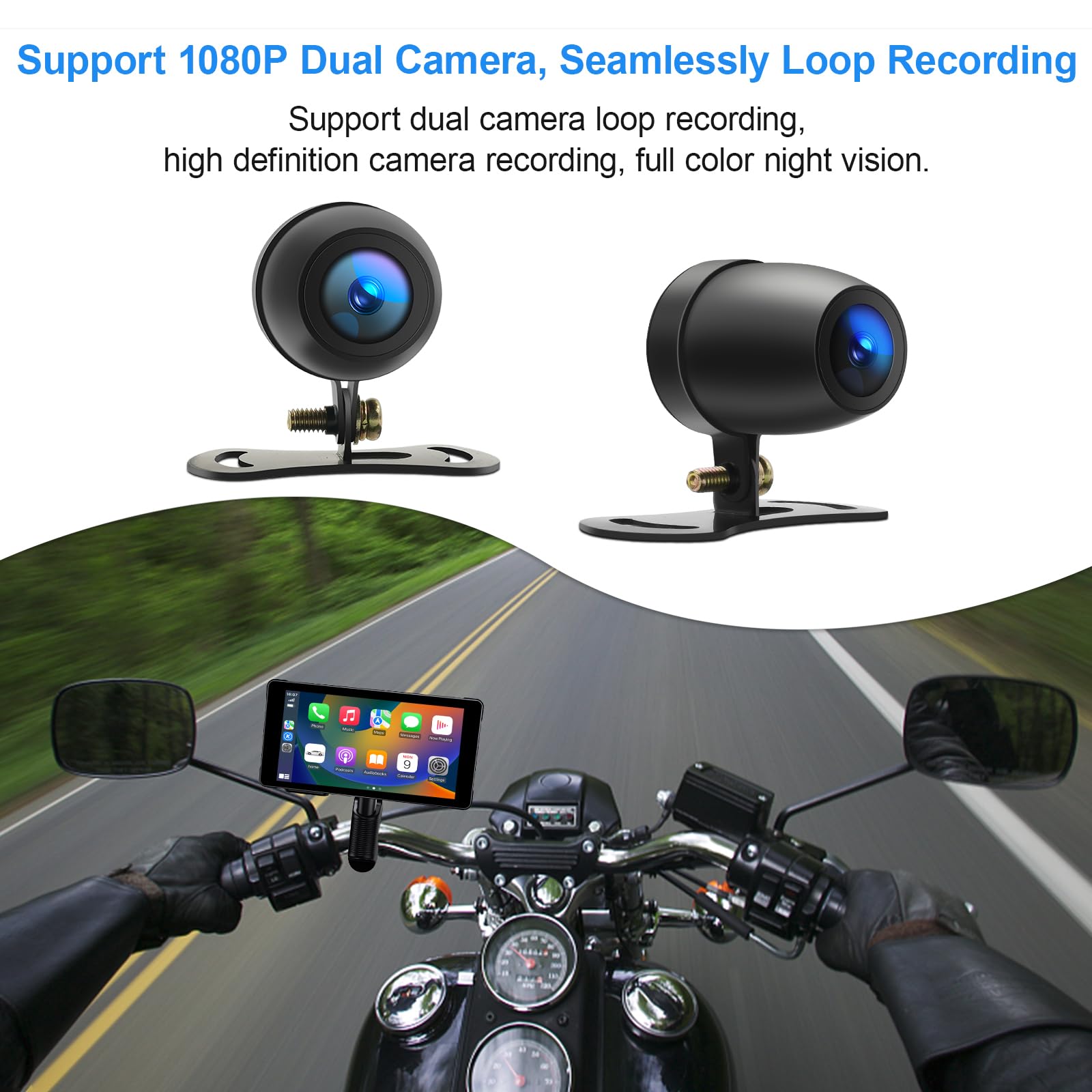 Mua Portable Motorcycle Dash Cam, Motorcycle Wireless Apple CarPlay ...