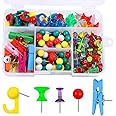 Amazon.com: 200 Pieces Push Pins Set, Thumb Tacks Multicolor Pushpin ...