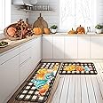 Amazon.com: Fall Kitchen Rugs and Mats Set of 2, Non Slip Backing ...