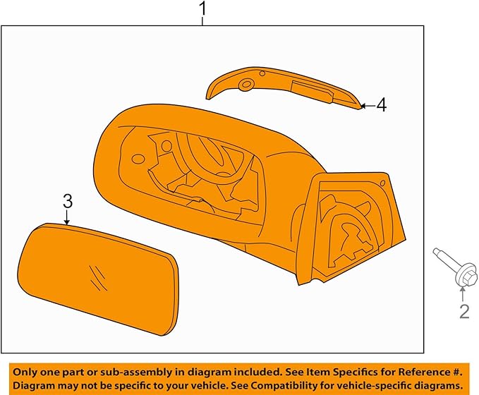 Amazon.com: Genuine Hyundai 87610-2S050 Rear View Mirror Assembly, Left ...