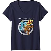 Amazon.com: Marvel Fantastic Four Team up Distressed Classic Logo T ...