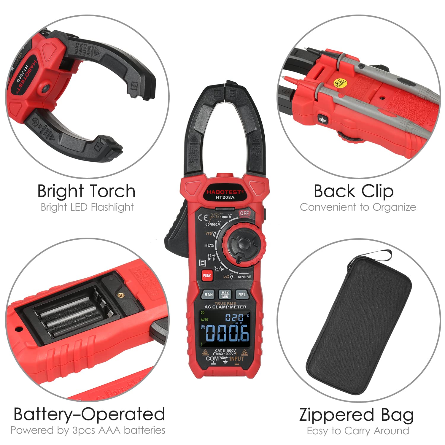 Mua Baugger Digital Clamp Meter, AC Digital Clamp Meter True-RMS ...