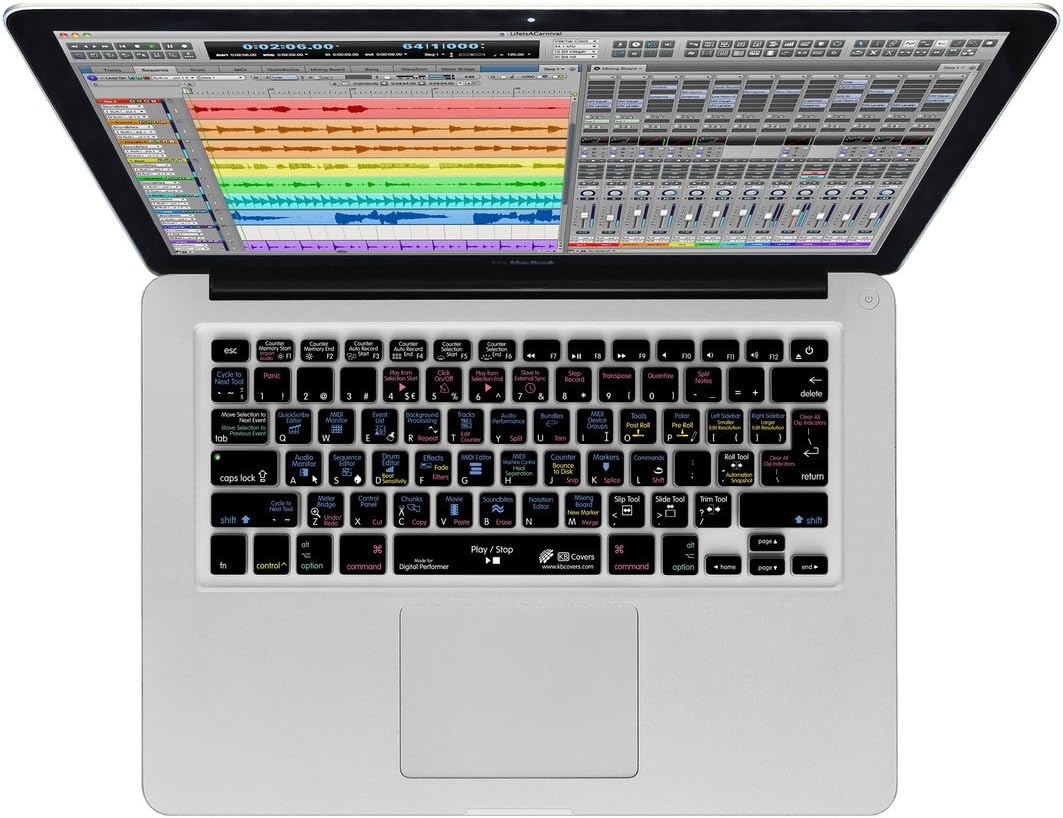 KB Covers Digital Performer QWERTY Keyboard Cover for Macbook Pro/Air ...