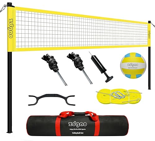 Volleyball Net Outdoor - Portable Volleyball Set for Backyard with ...