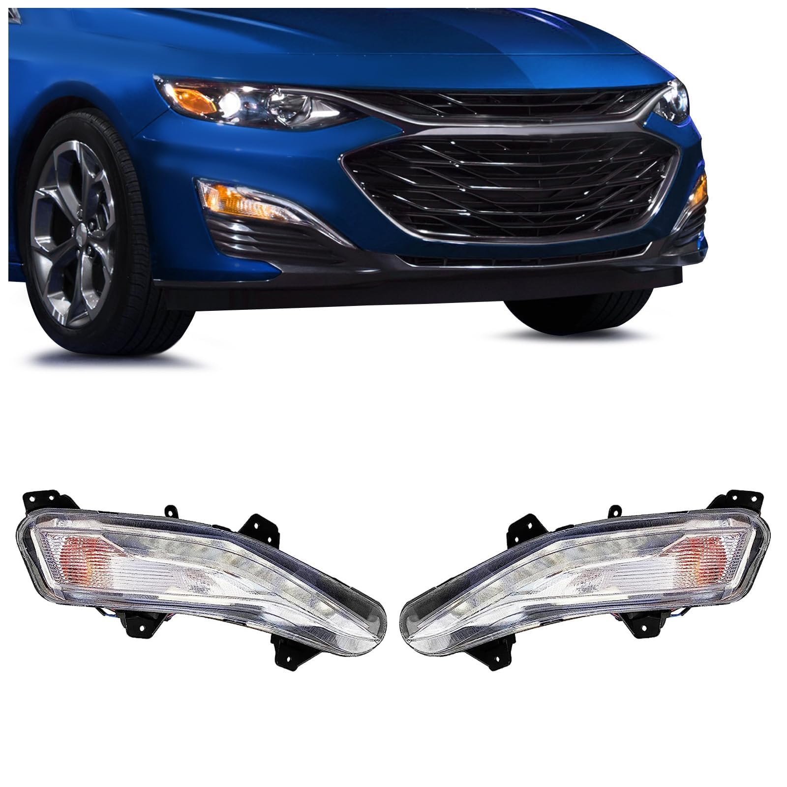 HECASA Front Fog Lights Bumper Lamps Compatible with 2019-2023 Chevy ...