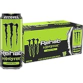 Amazon.com : Monster Energy Rehab Tea + Lemonade + Energy, Energy Iced ...