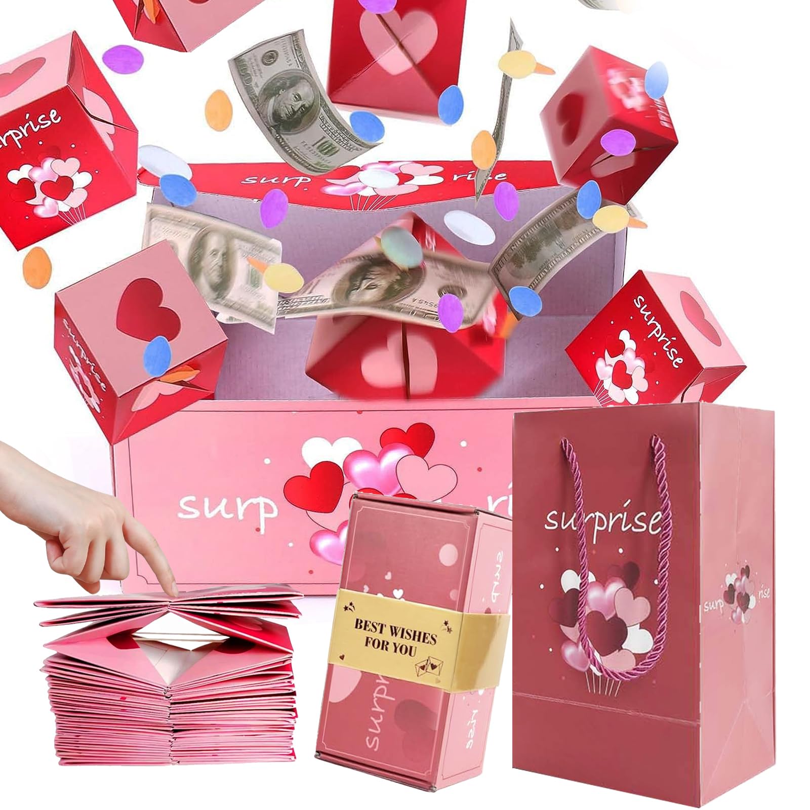 Surprise Gift Box Explosion for Money,Uniquely Foldable Popping Gift ...
