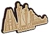 Printtoo Souvenir Engraved Wooden Manama Bahrain City Fridge Magnet ...