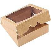 Amazon.com: ONE MORE [25pcs] 9inch Kraft Brown Bakery Boxes, Large Pie ...