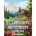 Amazon.com: 101 Landscapes and Sceneries Coloring Book: Enjoy with Many ...