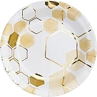 Amazon.com: Creative Converting Honeycomb Paper Plates, 24 ct : Home ...