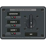 Amazon.com: Blue Sea Systems-8367 AC Rotary Switch Panel 30 Ampere 2 ...