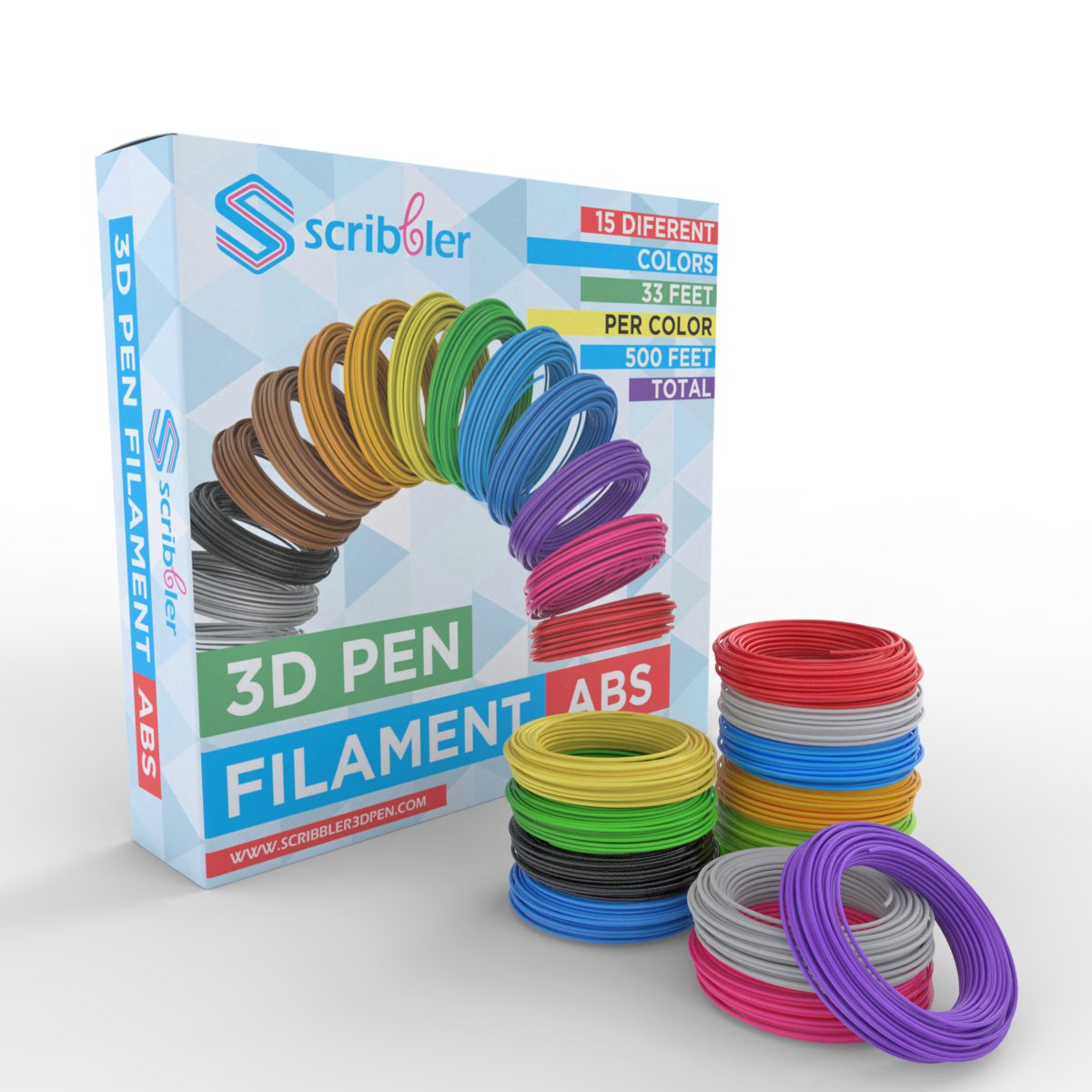 Mua Scribbler 3D Pen ABS Filament Refills for 3D Drawing Pen | Premium ...