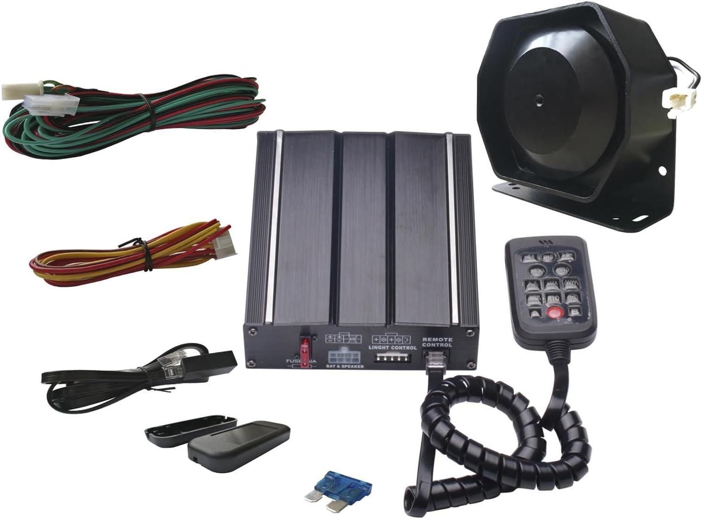 AS 100W Vehicle Siren Kit A4-SPK0021 3-Piece Pack 20 Tones with Siren ...