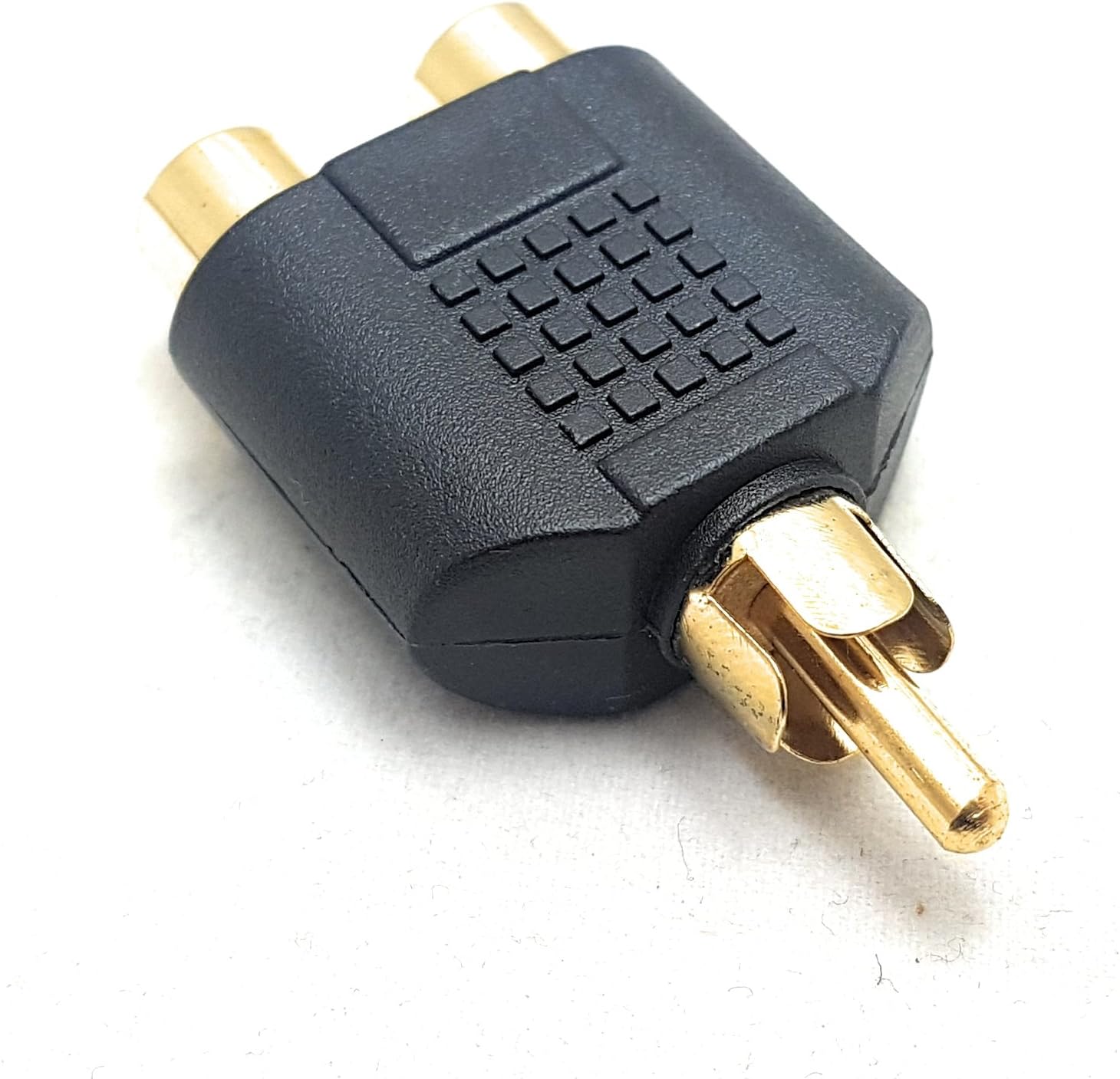 MainCore RCA Plug Phono Splitter Joiner Adapter 2 x RCA Sockets GOLD ...