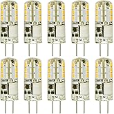 G4 3W LED Light Bulb (10 Pack),G4 Bi-Pin Base,30W Halogen Light Bulbs Equivalent,AC/DC 12V 3000K ...