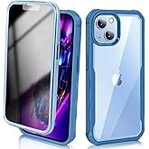 Amazon.com: Privacy Case Compatible for iPhone 15, Full-Body Case Clear Anti-Peeping Bumper Case ...