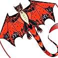 Amazon.com: SGftre Red Evil Dragon Kite for Kids & Adults Easy to Fly ...
