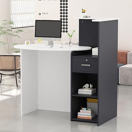 DiDuGo Reception Counter Desk Retail Front Reception Desk for Checkout ...