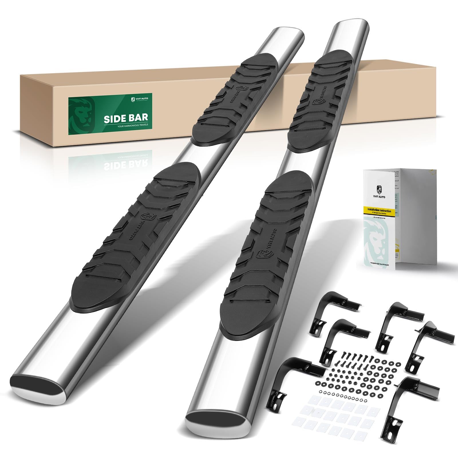 YHTAUTO 5 Inch Running Boards Side Steps Fit Ford F-150 2015-2024, F ...