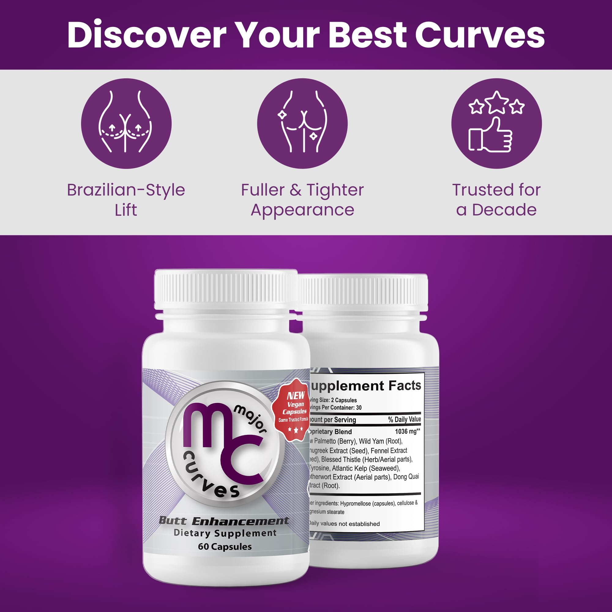 Mua Major Curves Butt Enhancement Pills - Booty Capsules for Fast Bum ...
