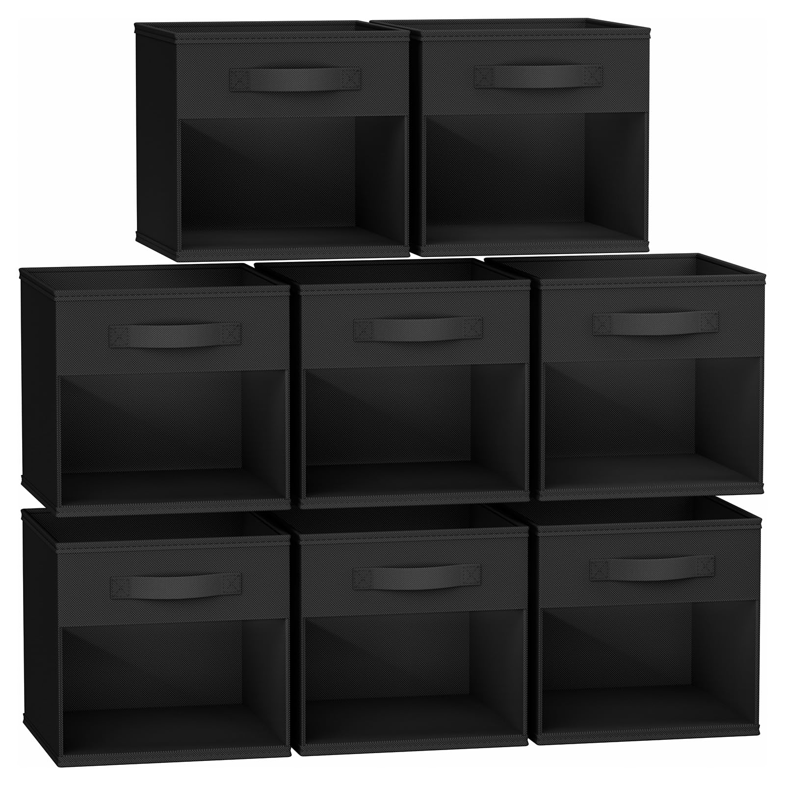 DIMJ Storage Cubes, Cube Storage Bin, 8 Pack Foldable Storage Cubes with Window, Closet Storage ...