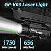 1750 Lumens Weapon Laser Light Combo - Adjustable Rail LED Light and ...