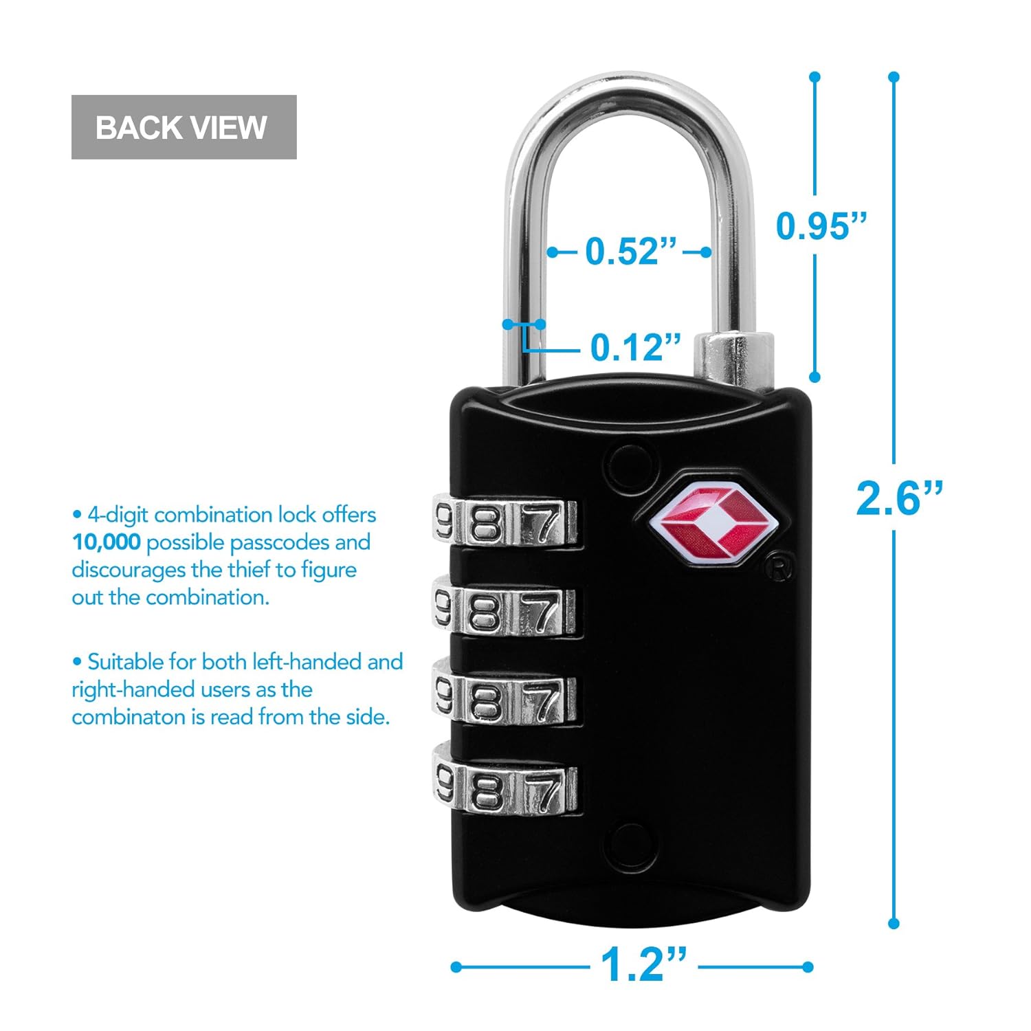 TSA Luggage Locks 2 Pack 4 Digit Combination Steel Padlocks tsa-luggage-locks-2-pack-4-digit-combination-steel-padlocks